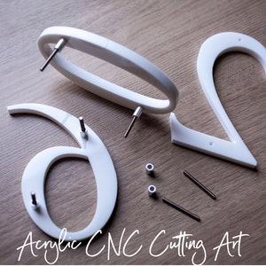 3 Inch Modern House Numbers Acrylic Numbers Plastic Number | Etsy