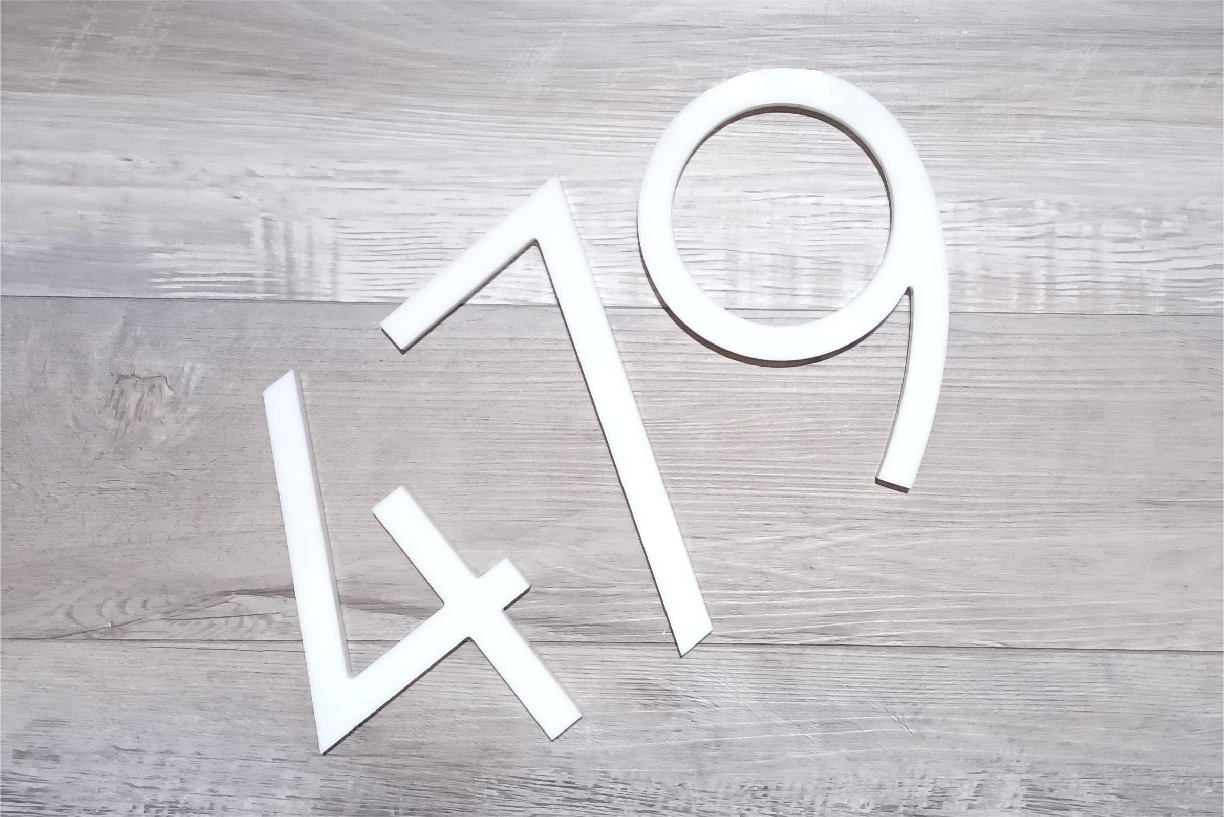 10 Inch House Numbers, Acrylic Numbers, Building Numbers, Address Sign ...