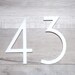 6'' Modern House Numbers, Townhouse Numbers, Acrylic Numbers, Office ...