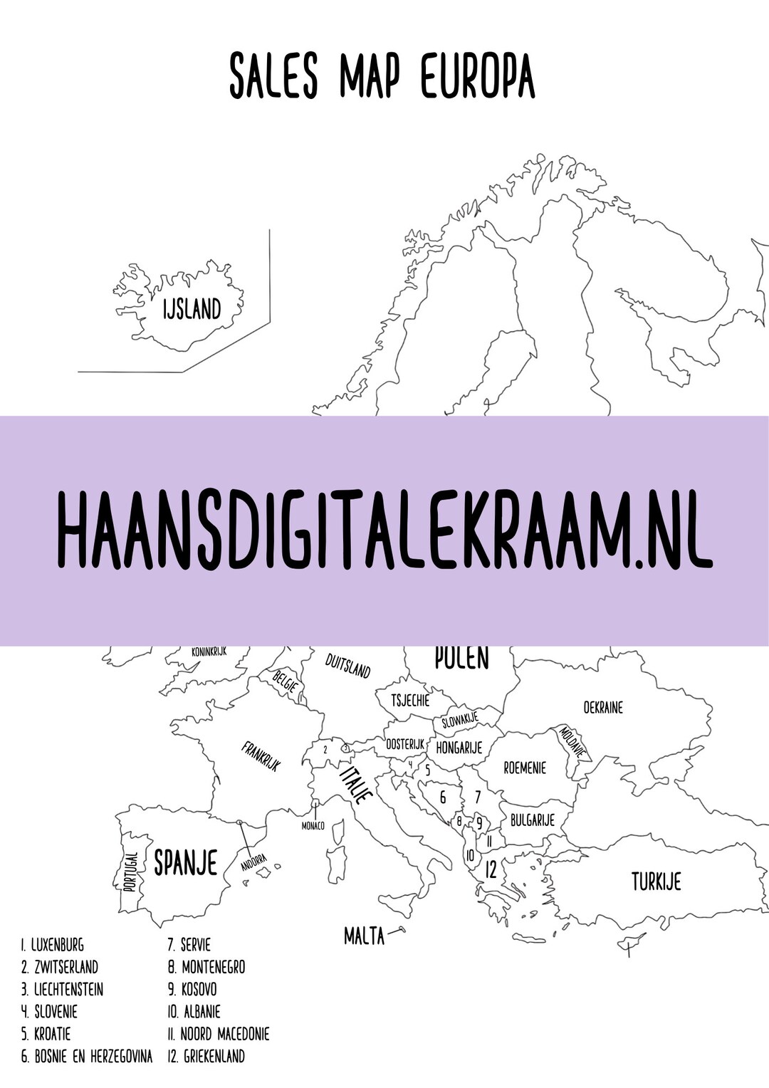 Sales Map Europe, Map Europe, Orders Map - Etsy UK