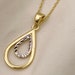 14k Solid Gold Tear Drop Pendant Necklace: Dainty Charm Jewelry - Etsy