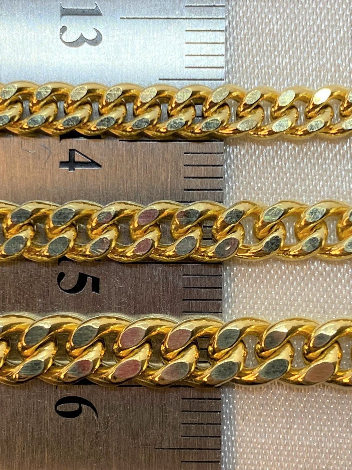14K Solid Gold Cuban Miami Link Chain Necklace,4mm,5mm, Real Gold CURB ...