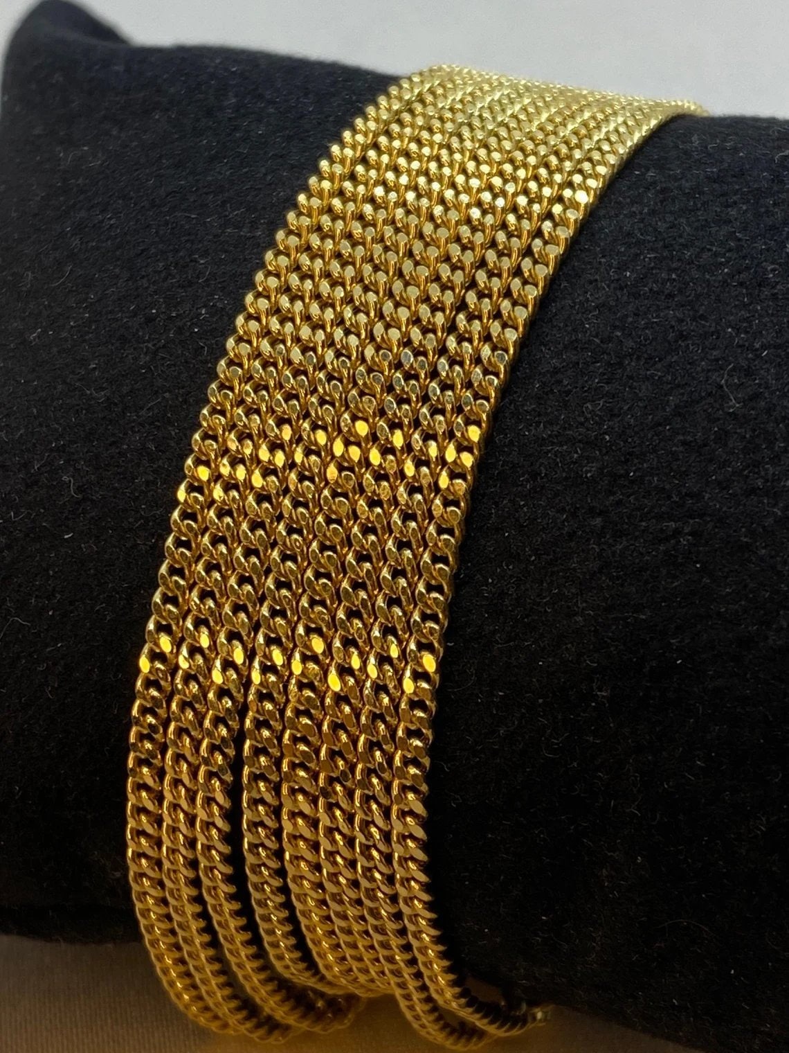 18K Gold Cuban Link Chain Necklace for Men Gold Chain Women, Cadena De ...