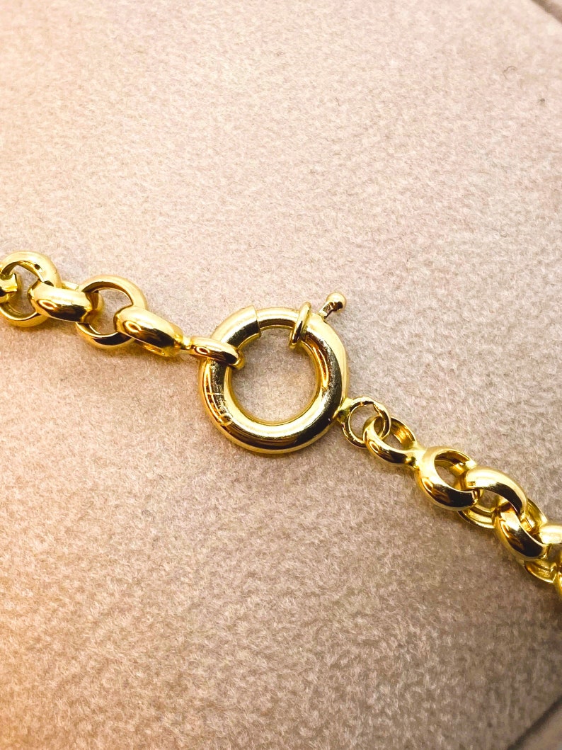 18k Solid Gold Rolo Chain, 5mm , Gold Rolo Necklace for Men, Necklace ...