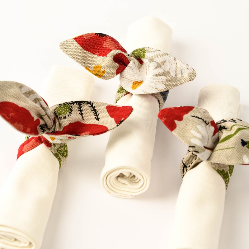 Fabric Flower Ring - Etsy