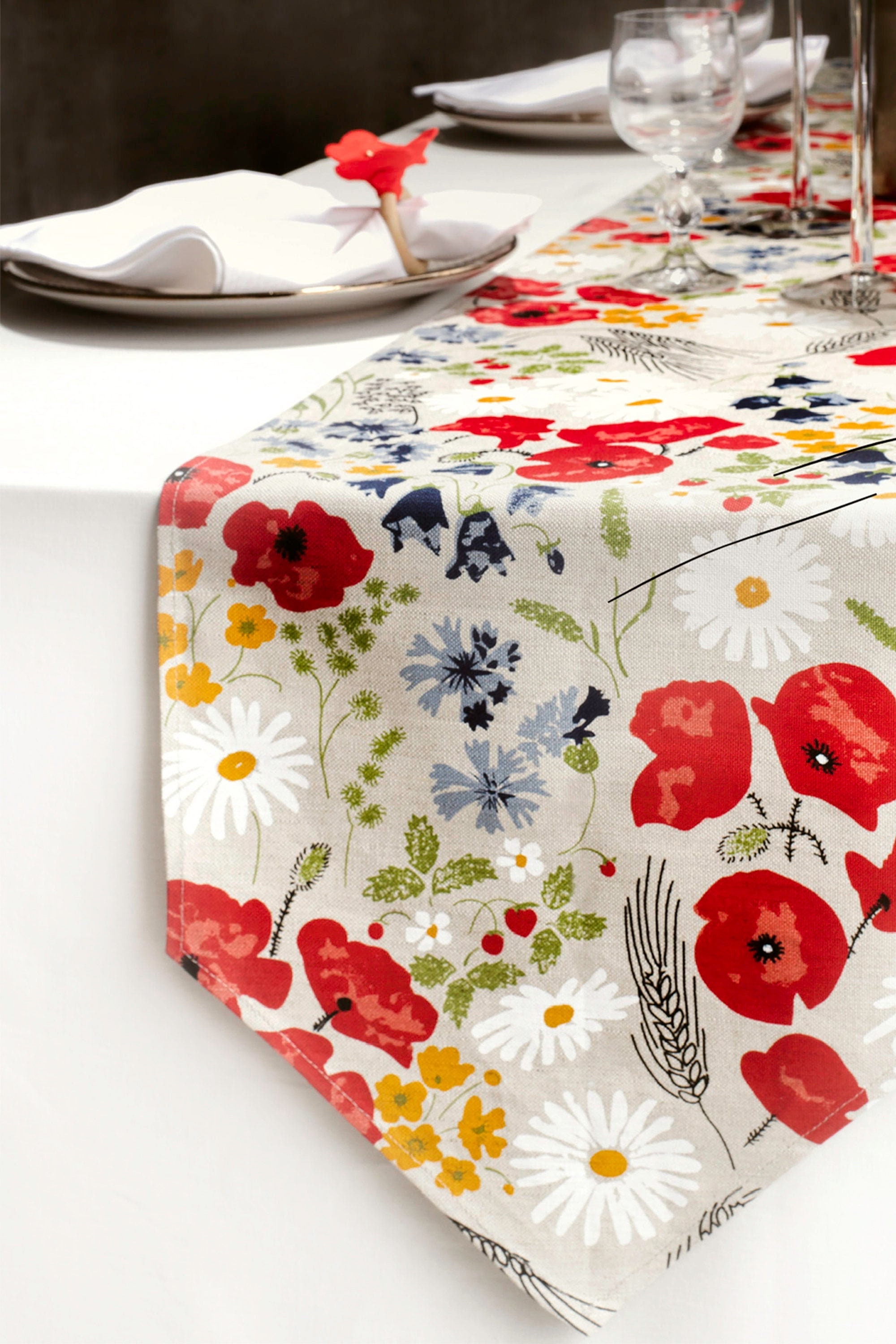 Floral Table Runner Table Linen Inspired by Nature Table - Etsy UK