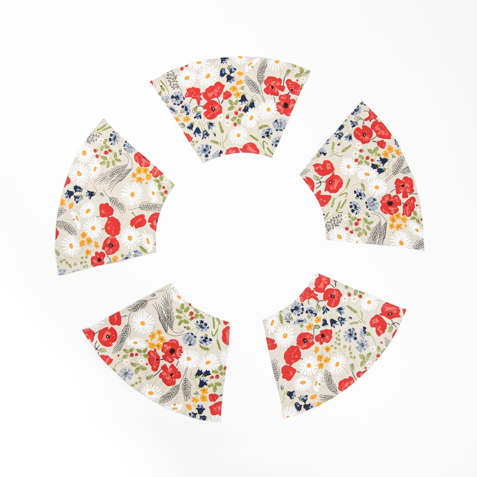 Round Two Sided Table Placemats Floral Placemats for Round - Etsy