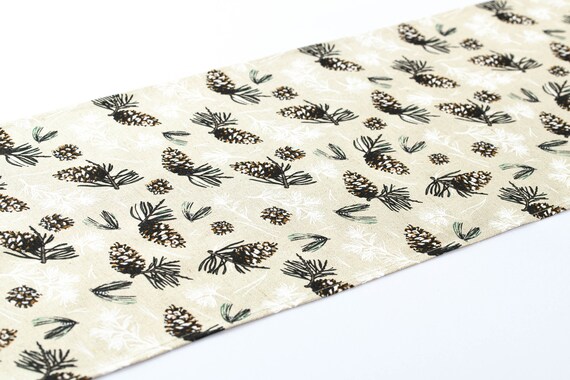 Rustic Table Linen Inspired by Nature Pinecone Table | Etsy