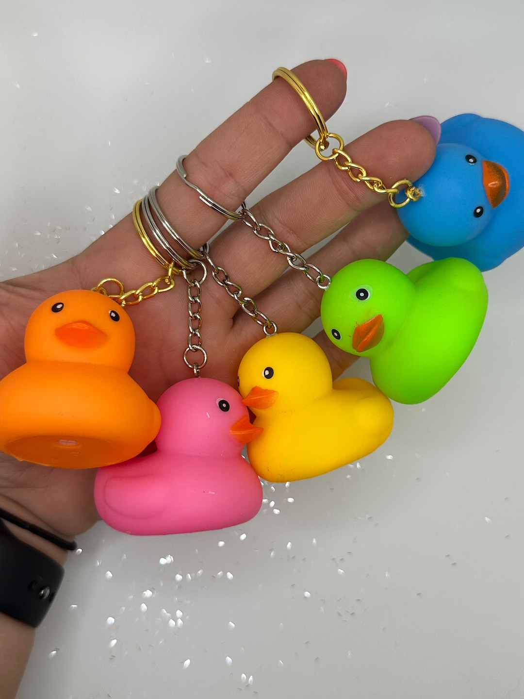 Mini Neon Rubber Duck Keychains! - Etsy