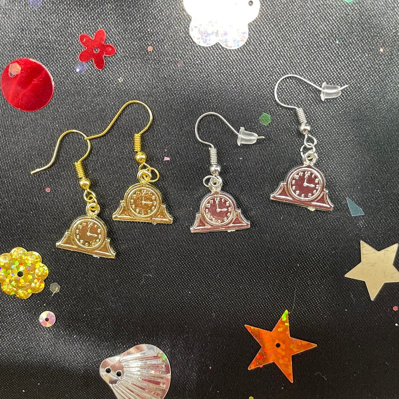 Clock Earrings - Etsy
