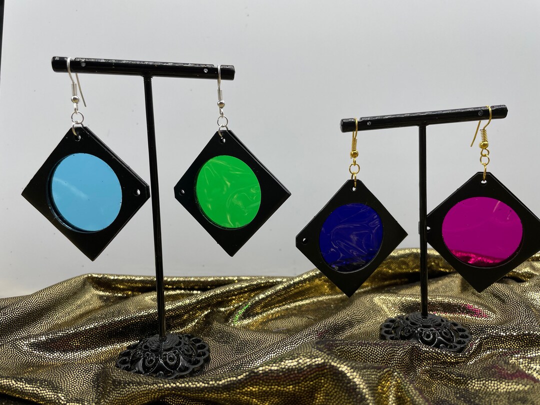 Mini Gel Frame Earrings! 9 GENERIC COLOR Options- Varying Shades Dark ...