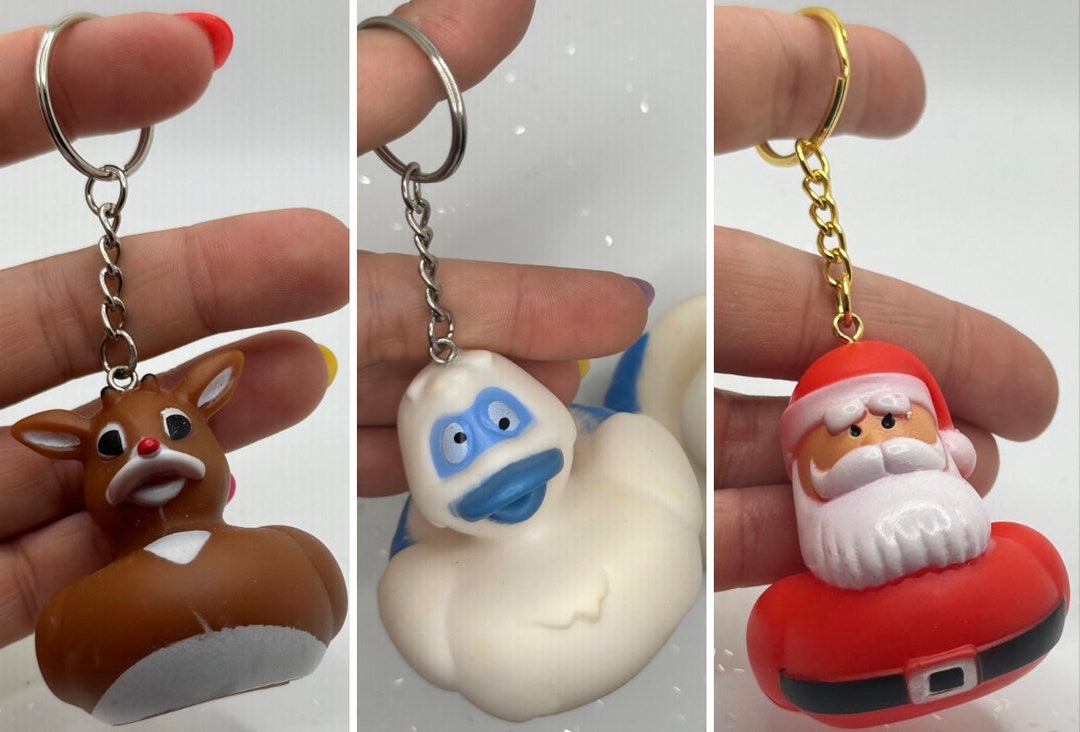 Rudolph + Abdominal Snowman + Santa Rubber Duck Keychains! Happy ...