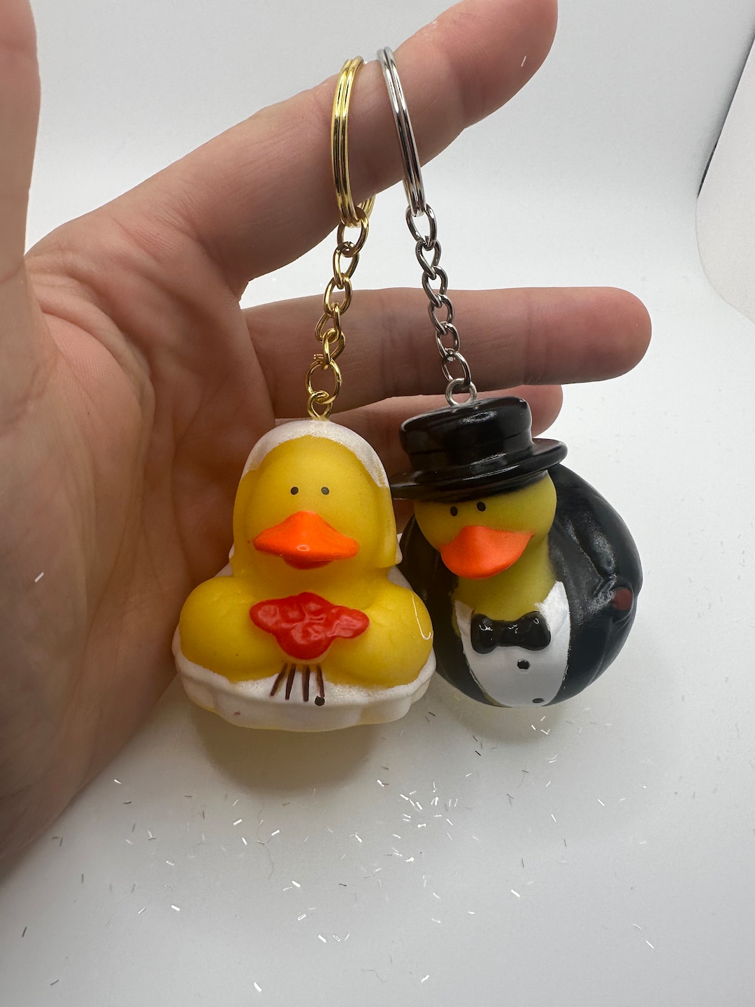 Bride / Groom Rubber Duck Keychains! Wedding Time! Love! - Etsy