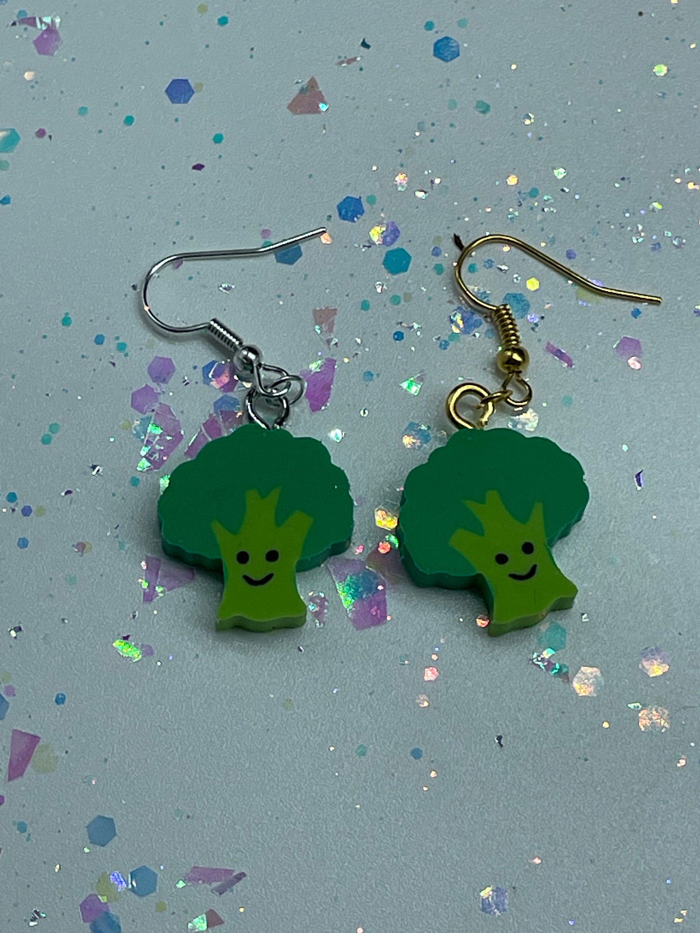Mini Happy Broccoli Earrings Vegetable Fun Jewelry - Etsy