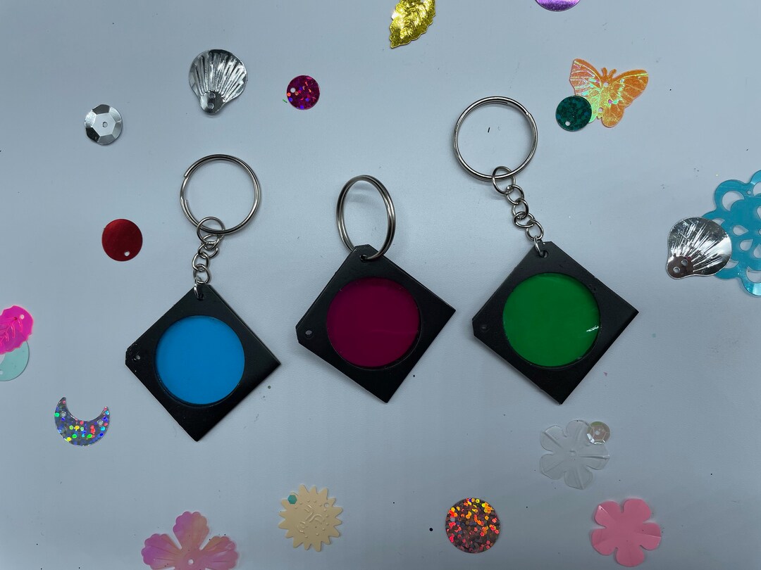 Mini Gel Frame Keychains! 9 GENERIC COLOR Options- Varying Shades Dark ...