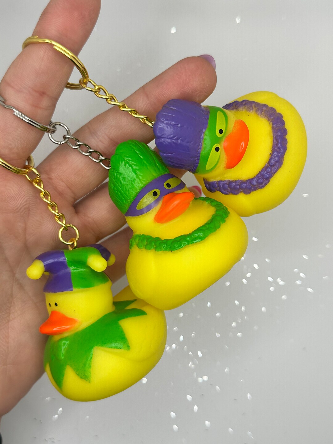 Mardi Gras Rubber Duck Keychains! Party Party! - Etsy