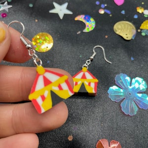 Mini Carnival Earrings! Big Top Circus Earring Fun! Don't Clown Around ...