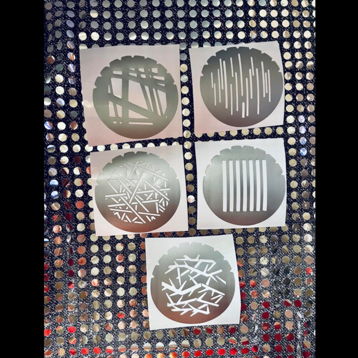 Geometric Themed Gobo Stickers | Etsy