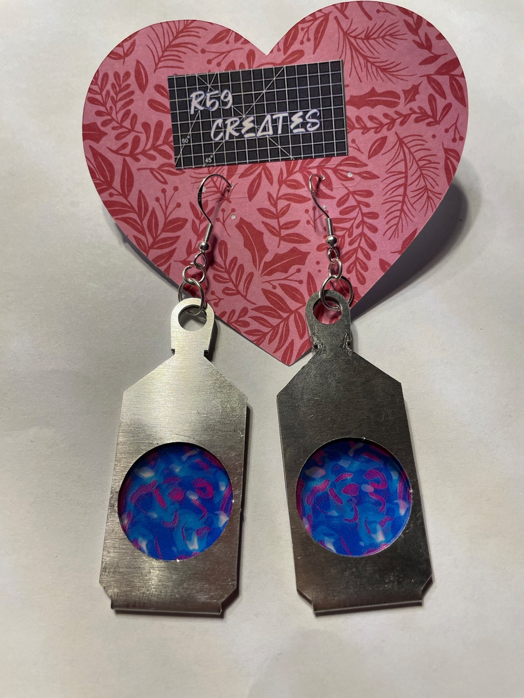 Mini CUSTOM FULL COLOR Glass Gobo-esq Template Holder Earrings! Upload ...