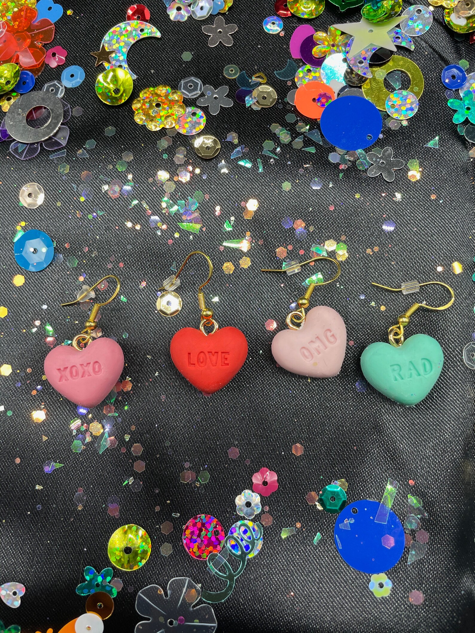 Rad Love OMG XOXO Sweetheart Earrings - Etsy