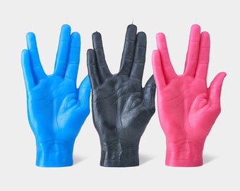 Rock on Candle / Hand Gesture Candle / Devil Horns / Custom - Etsy