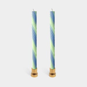 Rope Candlesticks by Lex Pott - Lavender & Green | Pack of 2 | 11 ...