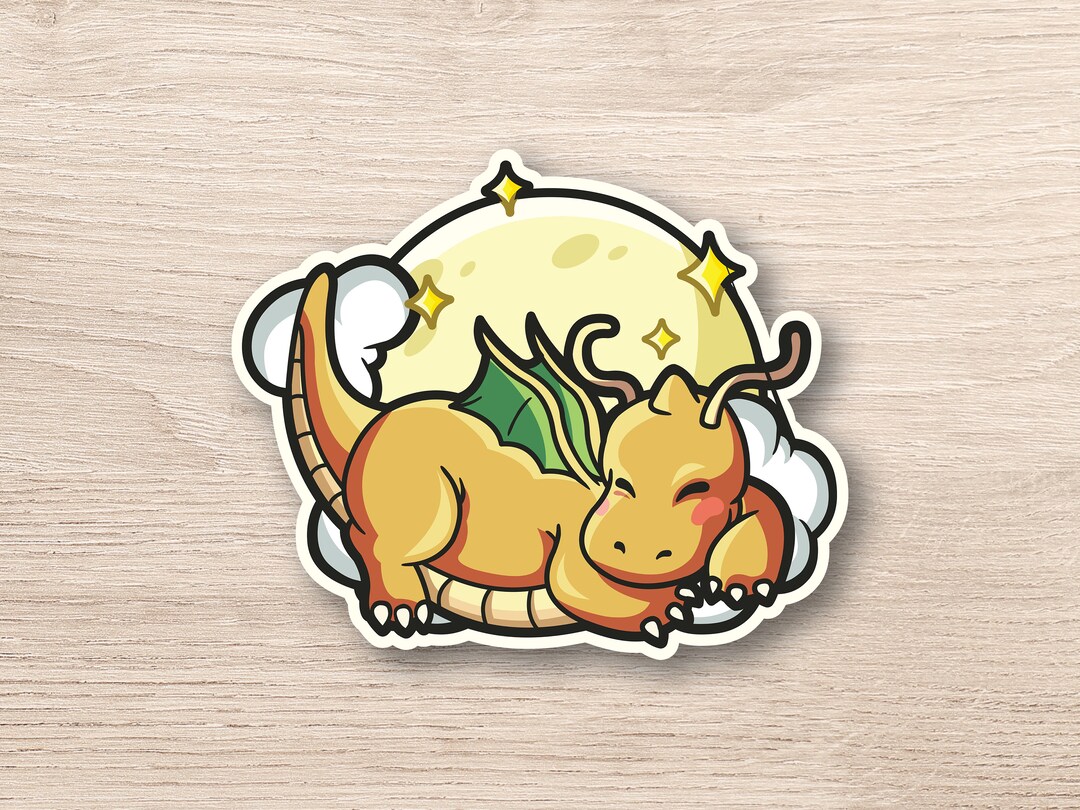 Dragonite Pokemon Die-cut Vinyl Sticker Full-color Stickers - Etsy