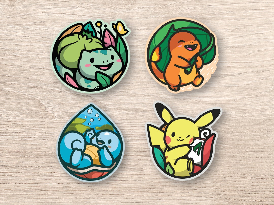 Pokemon Kanto Region Favorites Stickers Set Bulbasaur Sticker ...