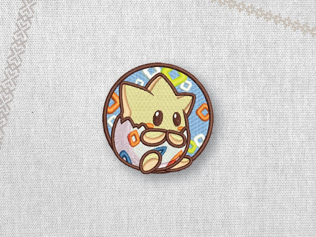 Togepi Pokemon Embroidery Patch Iron on Applique for Clothing, Bags ...
