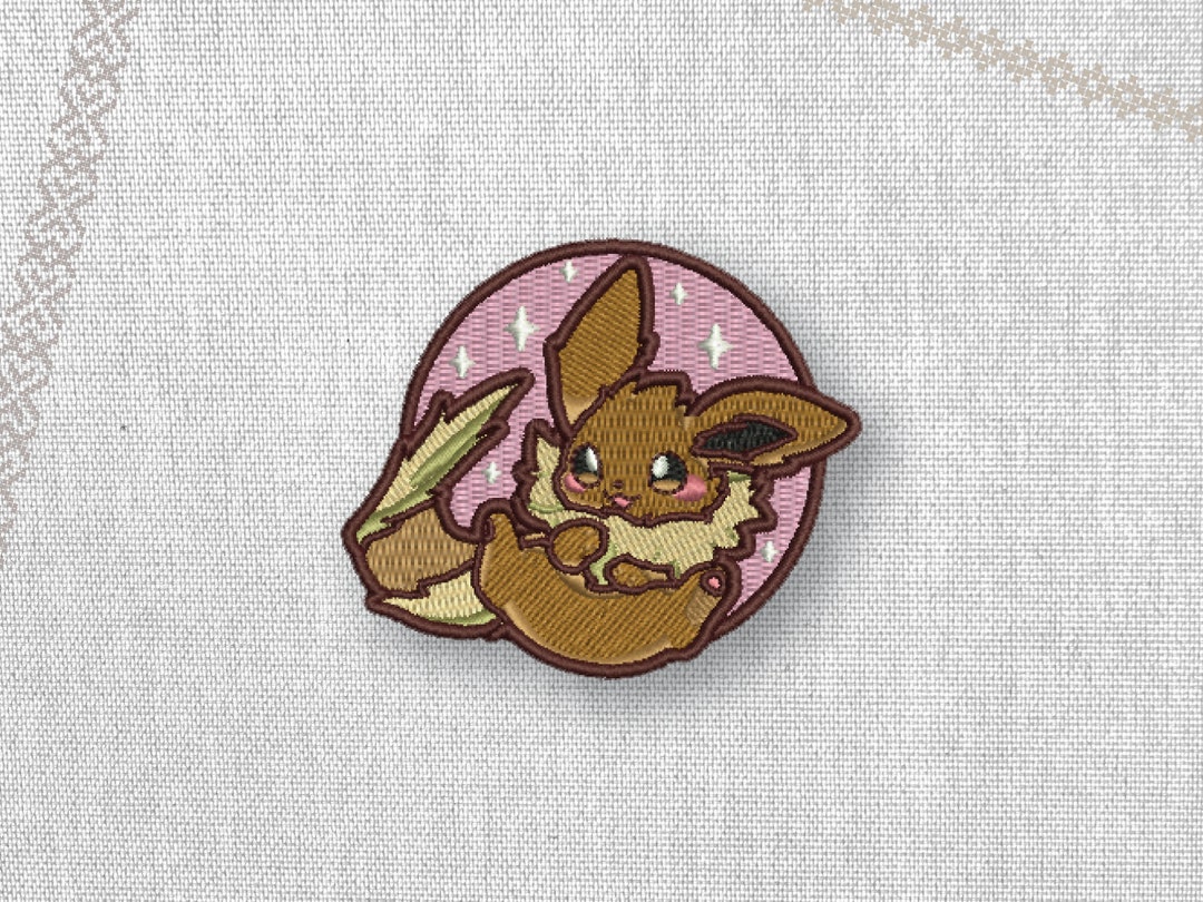 Eevee Embroidery Pokemon Patch Anime Character Kawaii Iron on Sew on ...