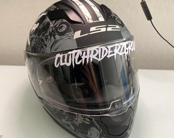 Motorcycle Visor Decal, Custom Text, Motorrad Helm Wunschtext, Helmet ...