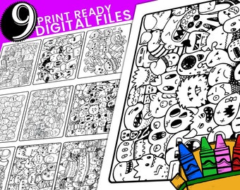 Cute Doodle Outline - Etsy