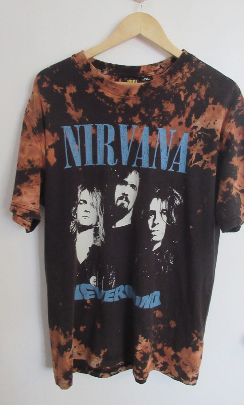 NIRVANA Band Tee | Nevermind | Reverse Dye | Vintage Style | Rock ...