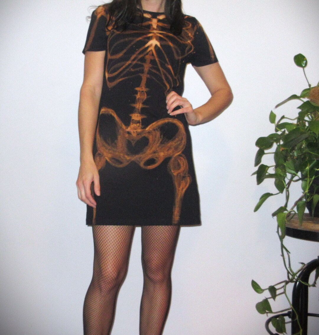 The Original and Still the Best Them Bones Tee Shirt Dress | Hand ...