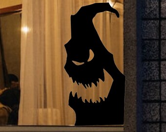 Giant Spooky Monster Silhouette Window Decal - Etsy