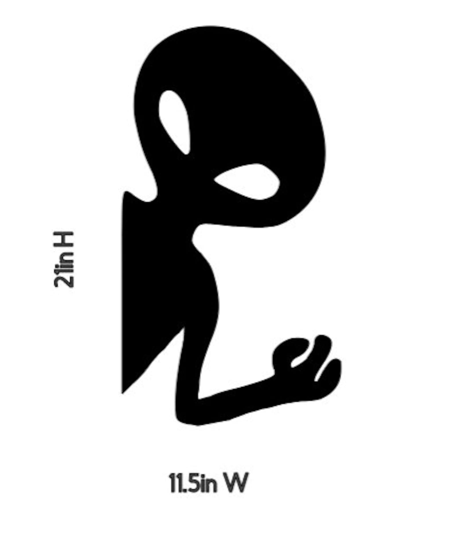 Large Peeking Creepy Alien Window Cling Decal:halloween Window - Etsy