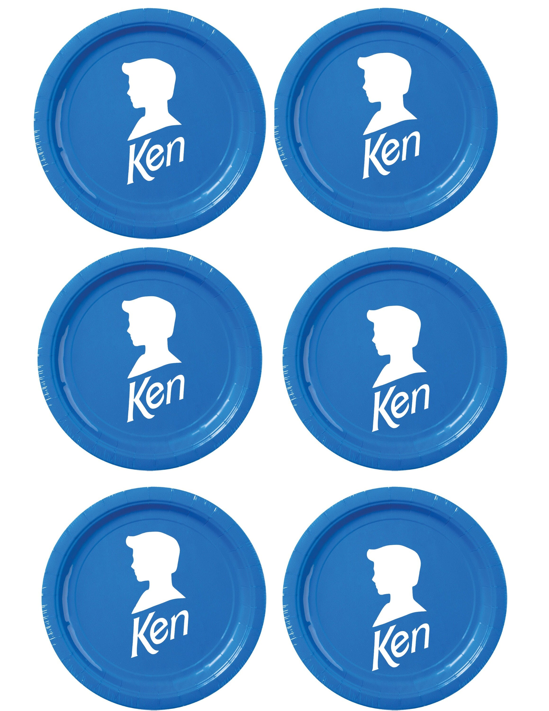 Custom Ken Blue Birthday Party Disposable Plates Set of 20 - Etsy