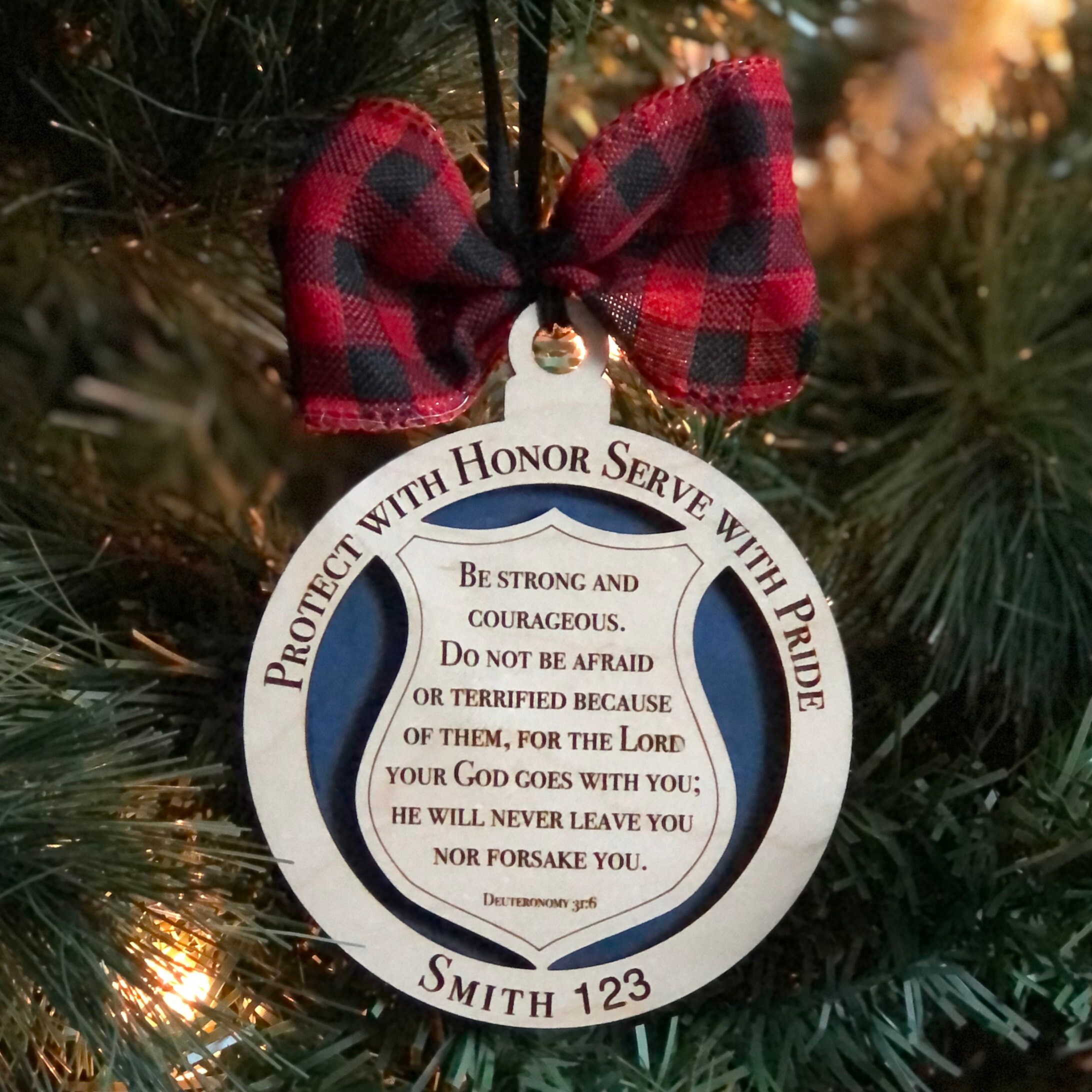 Police Officer, First Responder Christmas Ornament SVG, Two Layers, for ...
