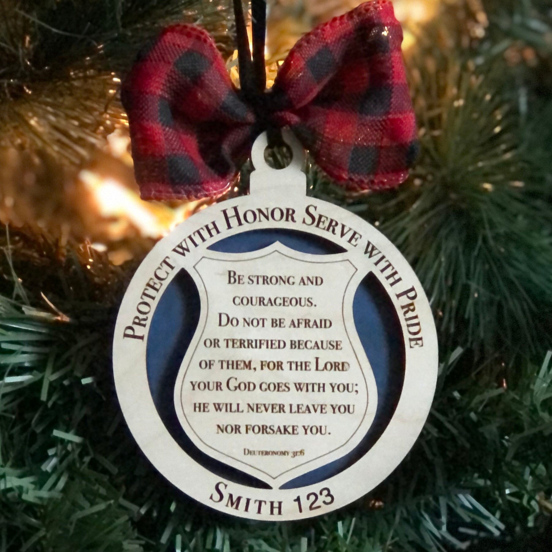 Police Officer, First Responder Christmas Ornament SVG, Two Layers, for ...