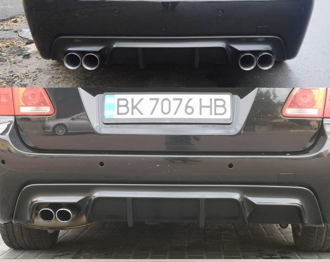 BMW E60 E61 Rear Diffuser M Sport, Fits Mtech Bumper, 1/2/4 Exhaust ...
