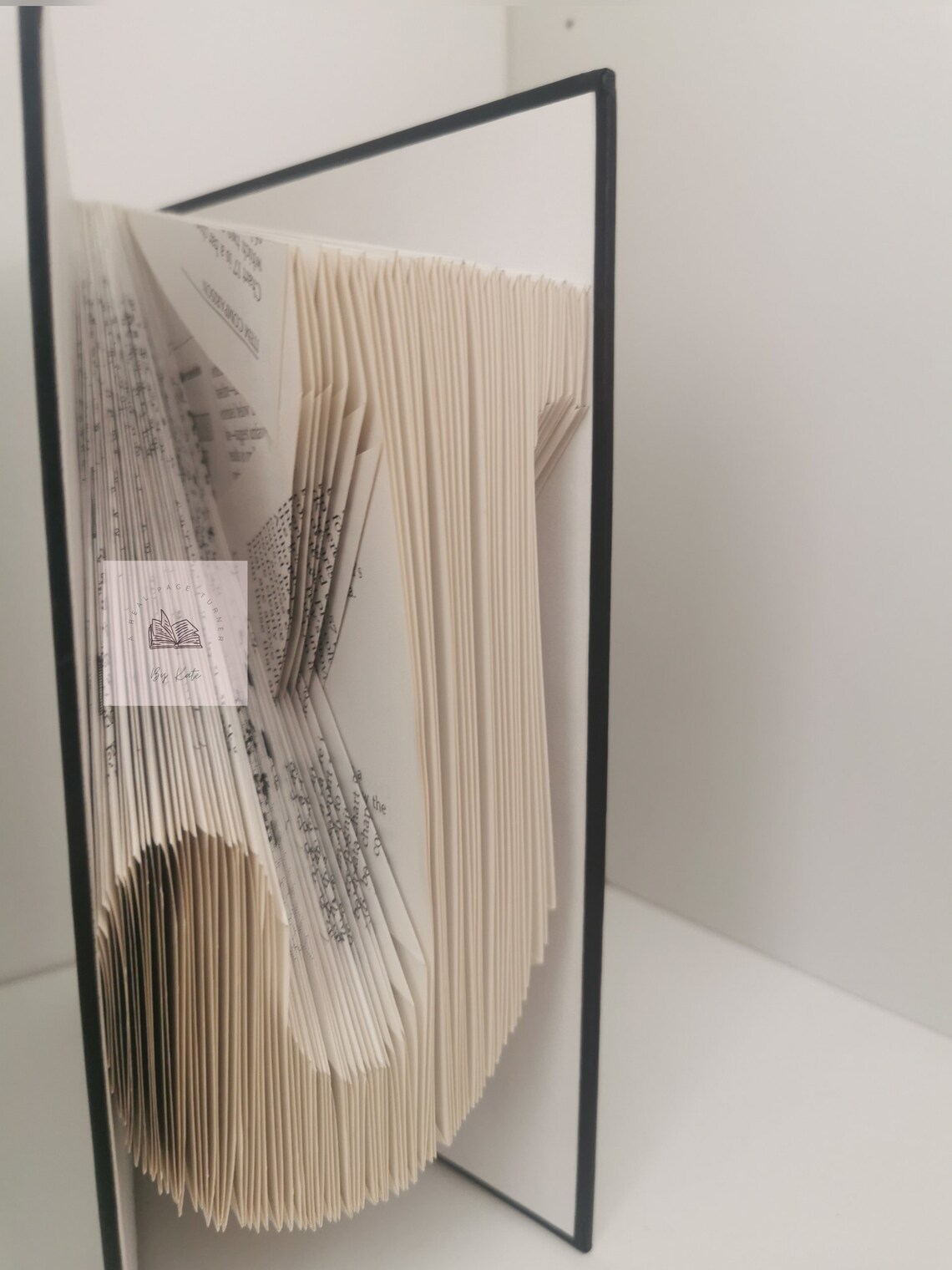 Book Folding Pattern Letter J Initials Instructions Special Unique Book ...