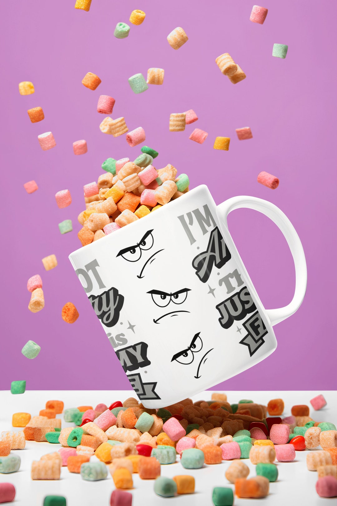 I'm Not Angry This is Just My Face Mug, Funny Angry Face Mug, Gift for ...