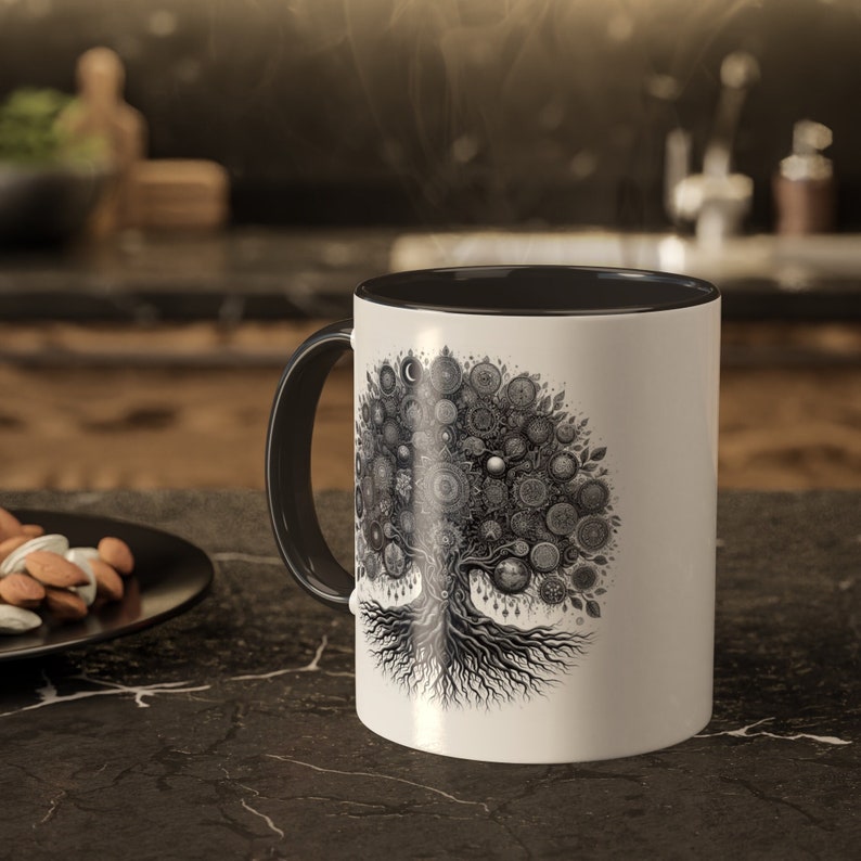 Handcrafted Ceramic Tree of Life Mug, Boho Coffee Cup, Unique Nature ...