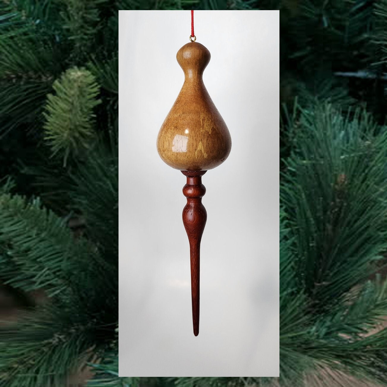 Hand Turned Wooden Ornament - Etsy