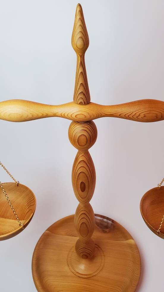 Hand Turned Scales of Justice - Etsy