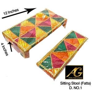 Indian Pakistani Maiyan, Haldi, Mendi, Wedding Accessories Decorative ...