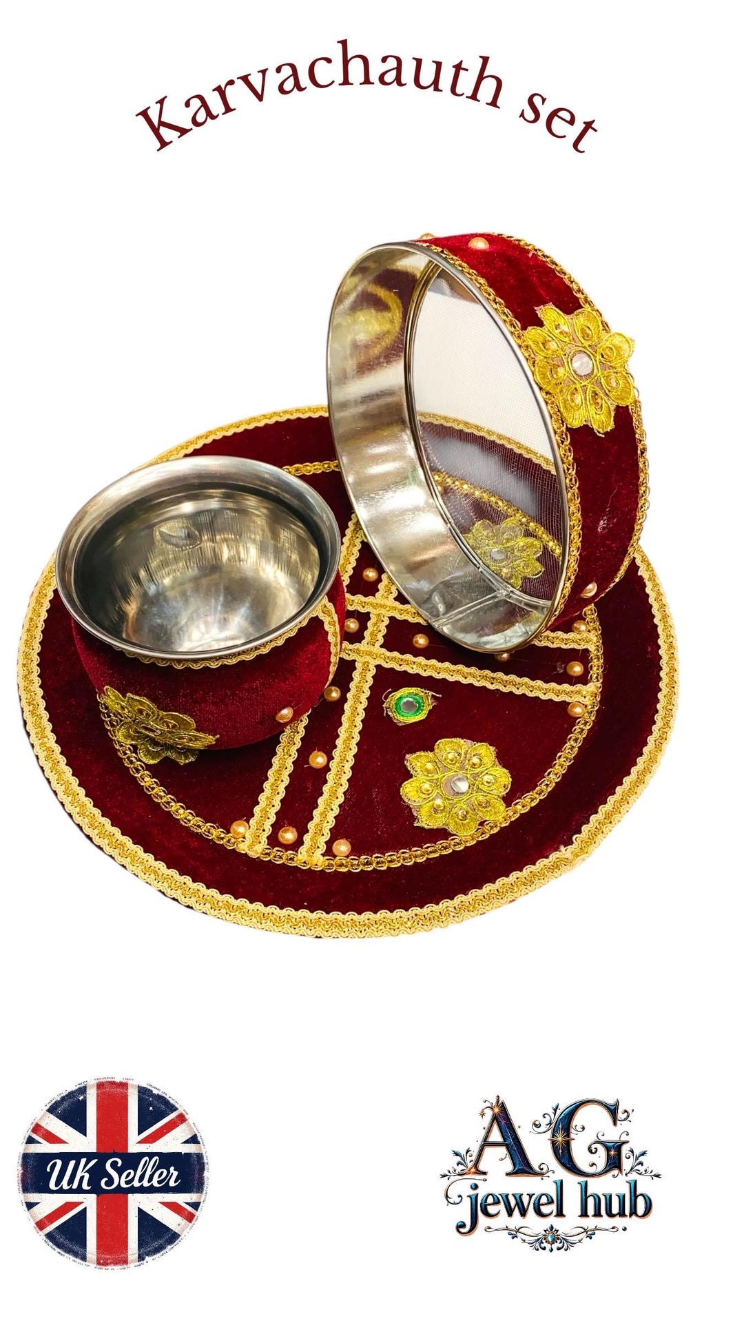 Karvachauth Pujja Thali, Temple Worship Thali, Decorative Pujja Thali ...