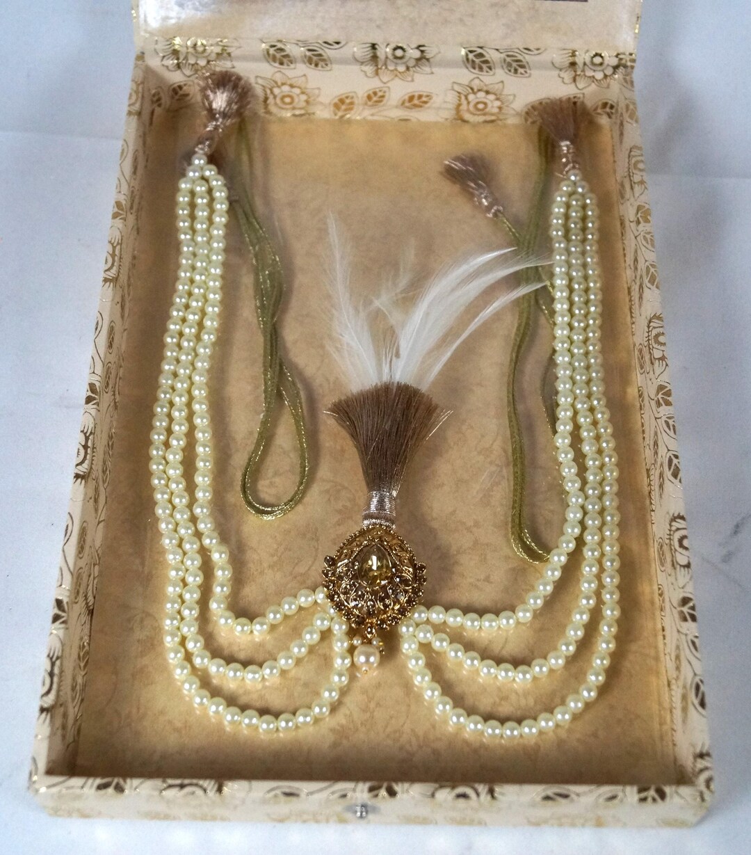 Sikh and Hindu Wedding Turban KALGI With Pearl Beads, Kalgi Brooch ...