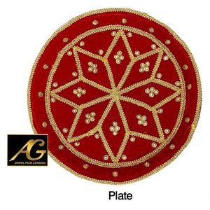 Indian Wedding Haldi Mendi Set: Decorative Plates, Bowl, Stool - Etsy