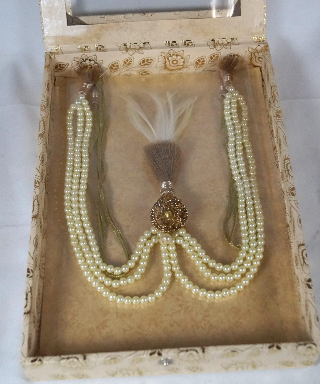 Sikh and Hindu Wedding Turban KALGI With Pearl Beads, Kalgi Brooch ...